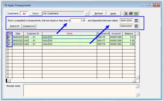 FreshByte Write-Off Customer Overpayments Balances